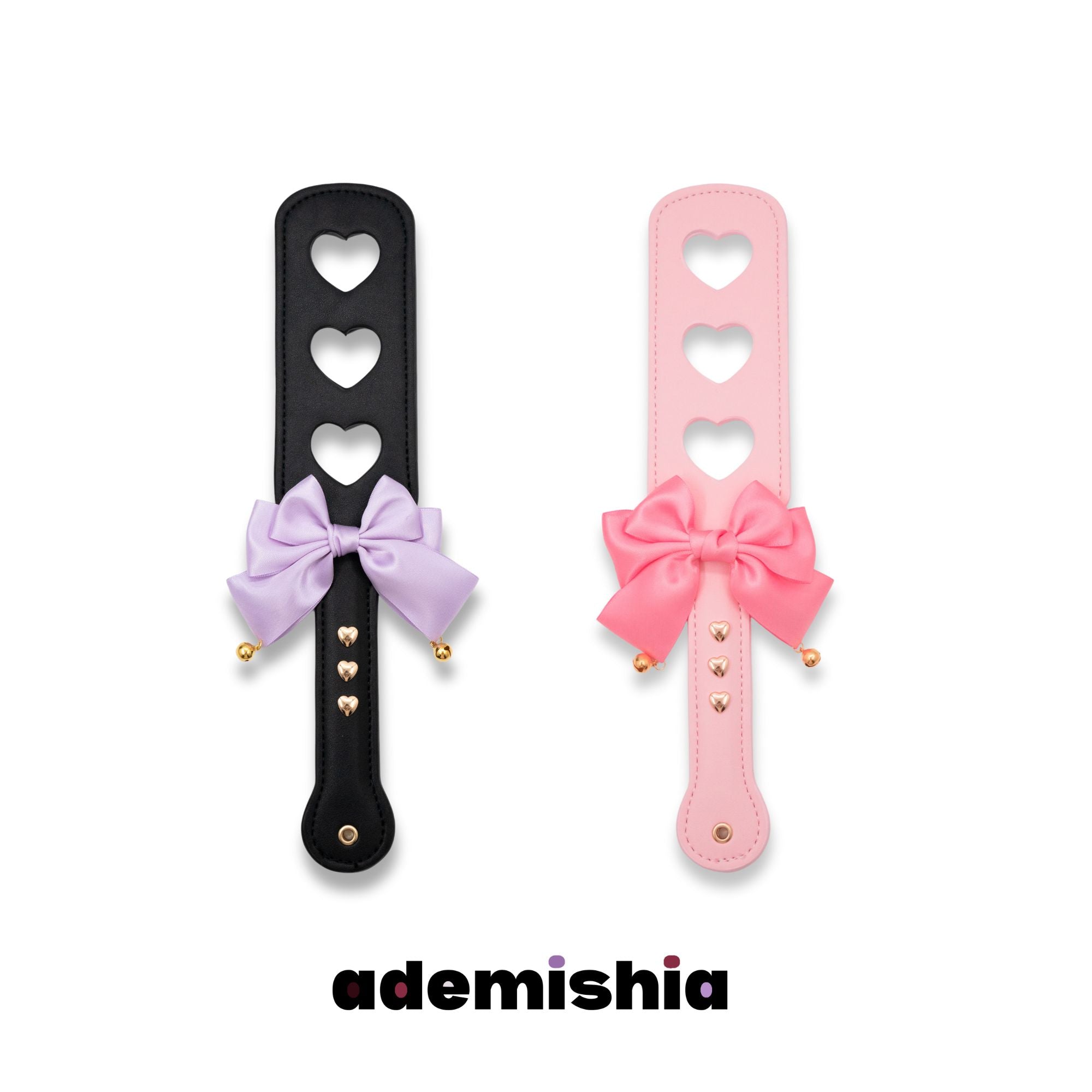 Three Heart Cutout Leather Spanking Paddle – ademishia